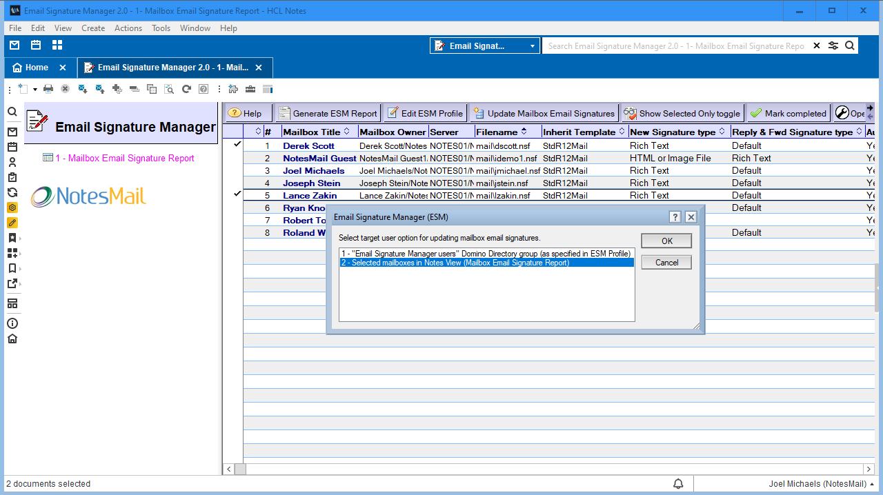 Screenshot 1 - Email signature report summary - Email Signature Manager ...